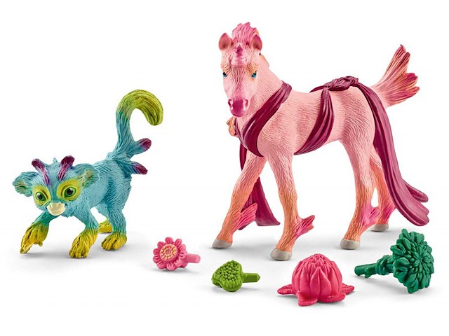 Schleich Figurice Bayala - Čarobne dugine životinje Apalu i Miriel 41439