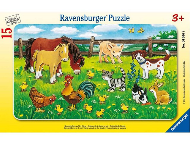 Ravensburger puzzle 15 delova -  Životinje 06046