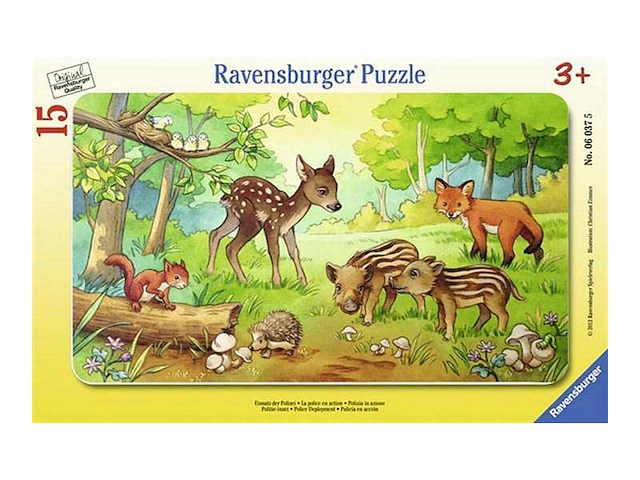 Ravensburger puzzle 15 delova - Životinje u prirodi 06376