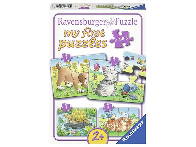 Ravensburger puzzle 20 delova  -  4 u 1, ljubimci 06951