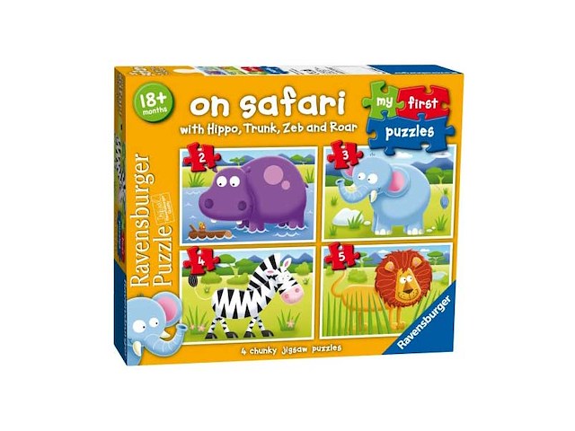 Ravensburger puzzle 14 delova - 4 u 1 Safari 07301