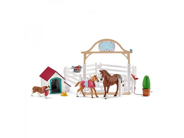 Schleich Figure Konji - Apaluza konji i pas sa opremom 42458