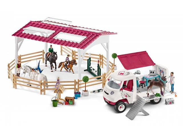 Schleich Figure Konji - Škola jahanja i mobilna veterinarska ambulanta 72121