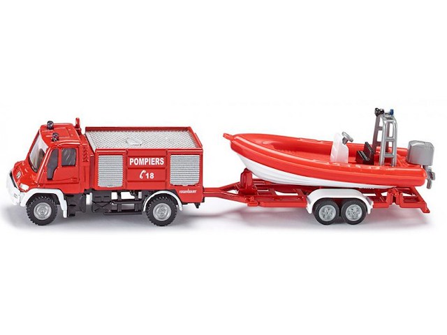 SIKU Vatrogasni kamion sa čamcem - Fire engine with boat 1636001