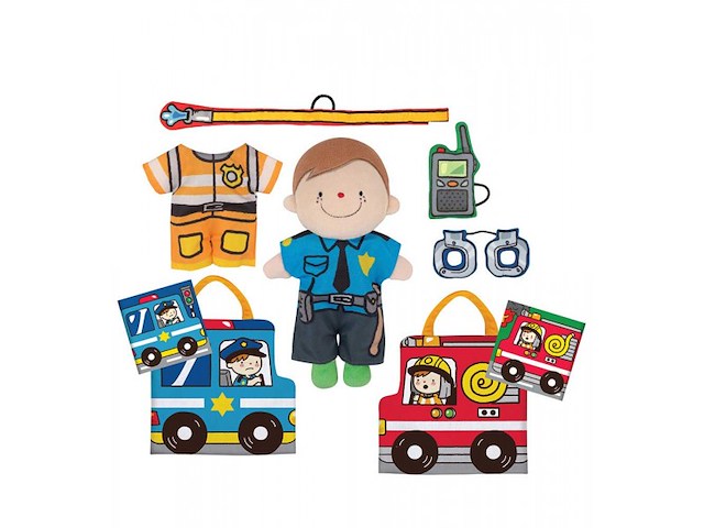 KSKIDS Set POLICAJAC I VATROGASAC - Role Play Doll Sets - Policeman and Fireman - KA10778