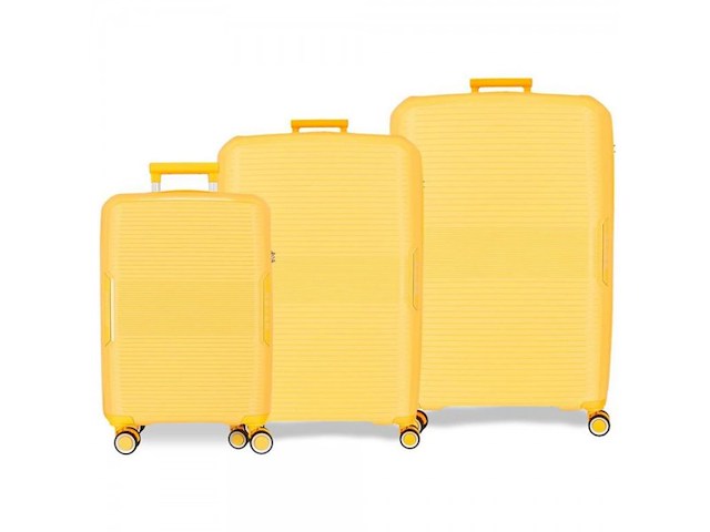 Komplet proširivih kofera od polipropilena 55cm-68cm-78cm Movom Inari yellow 53294