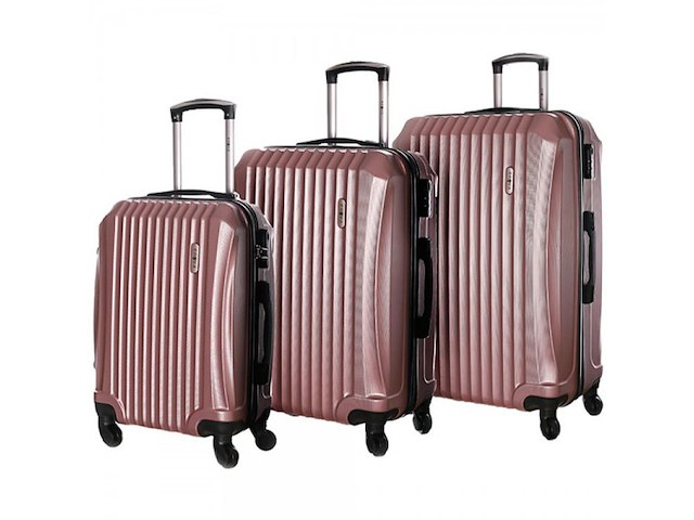 Set ABS kofera Enova Sevilla rose gold 55cm-65cm-75cm 514240