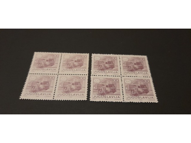 Redovna nom. 100 četverci iz1986. guma mat