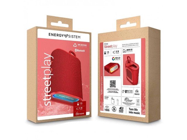 Energy Sistem Cherry StreetPlay Bluetooth zvučnik crveni M45924