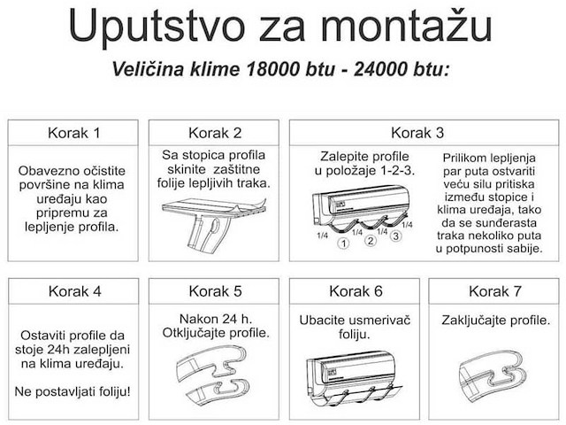 Usmerivač vazduha za klima uređaje od 18000 i 24000 btu