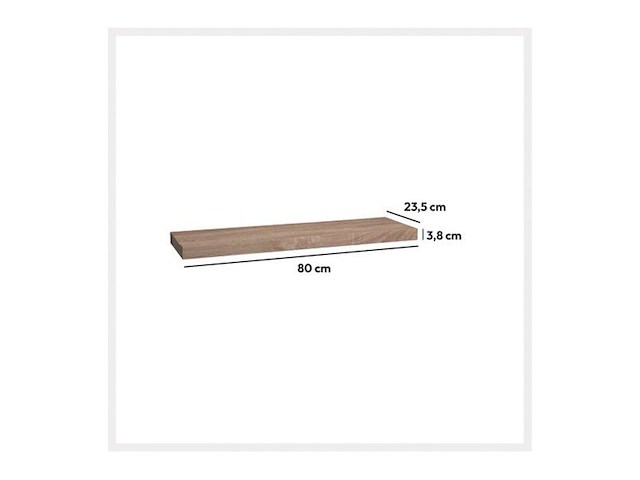 Five Zidna Polica 80 x 23.5 x 3.8 cm Mdf/drvo Natural