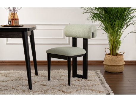 HANAH HOME Set 2 stolice Natura Black Mint Green