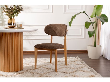 HANAH HOME Set 2 stolice Lionte Brown Light Oak