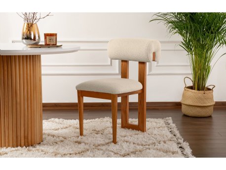 HANAH HOME Set 2 stolice Natura Oak Off White