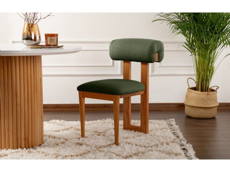 HANAH HOME Set 2 stolice Natura Oak Dark Green