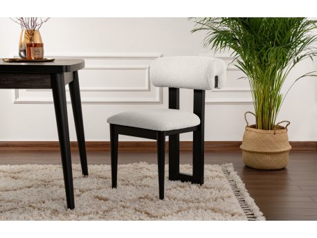 HANAH HOME Set 2 stolice Natura Black White