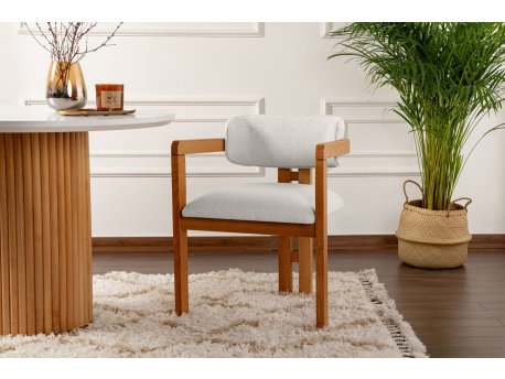 HANAH HOME Trpezarijska stolica Mistral Oak White