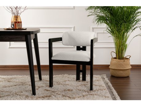 HANAH HOME Trpezarijska stolica Mistral Black White