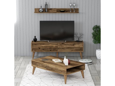 HANAH HOME Set za dnevnu sobu Valensiya 140 Walnut