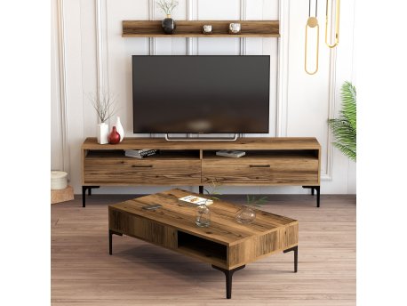 HANAH HOME Set za dnevnu sobu Istanbul Walnut