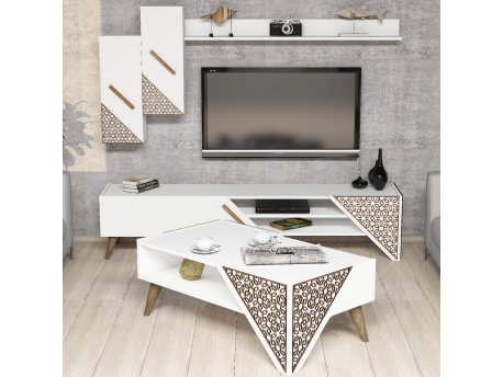 HANAH HOME Set za dnevnu sobu Beril White