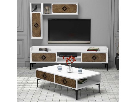 HANAH HOME Set za dnevnu sobu Samba White