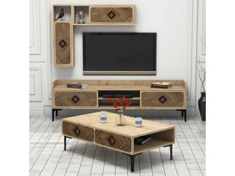 HANAH HOME Set za dnevnu sobu Samba Oak