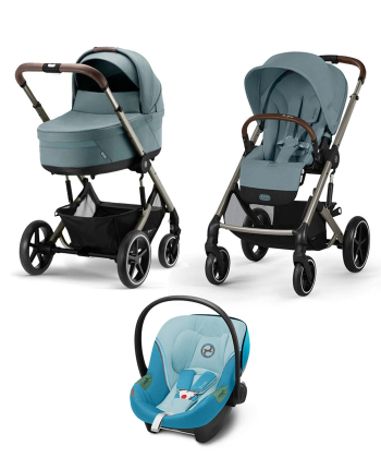 Cybex Balios S Lux kolica 3 u 1 sa auto sedištem Aton S2 - Stormy Blue&Blue Turquoise