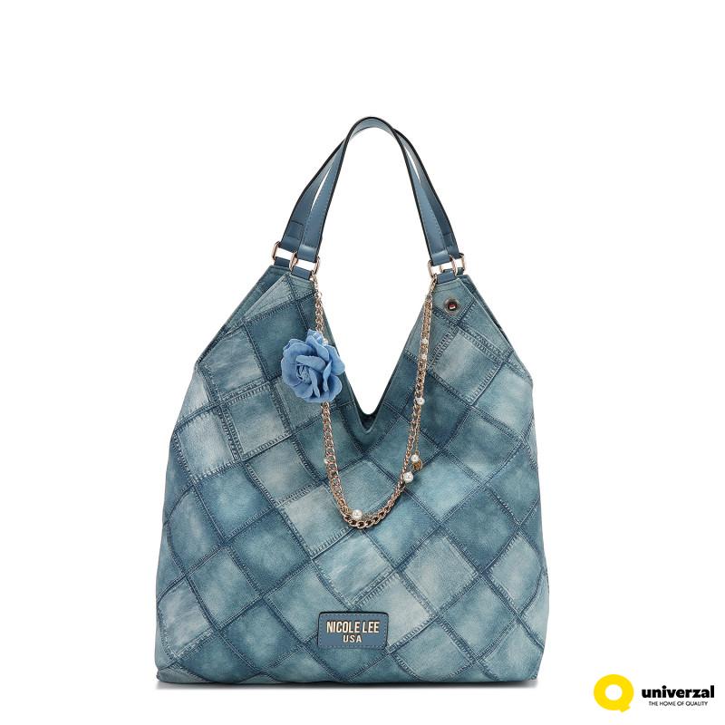 TORBA NICOLE LEE P17089 BLUE CHAIN FW2024