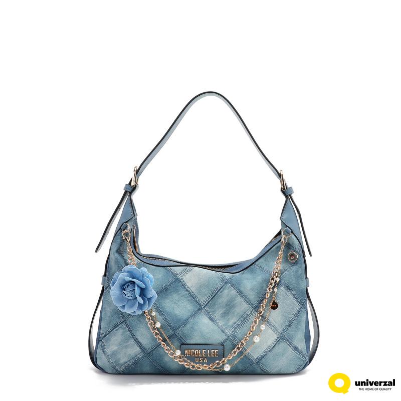 TORBA NICOLE LEE P17092 BLUE CHAIN FW2024