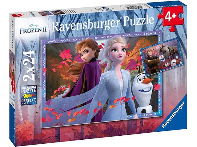Puzzle 2x24 dela Disney Frozen II Ledene avanture Ravensburger 05010