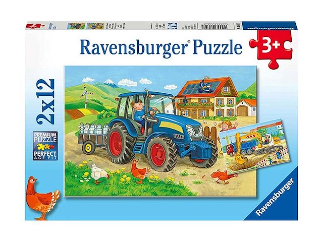 Ravensburger Puzzle 2x12 Radovi u toku 07616