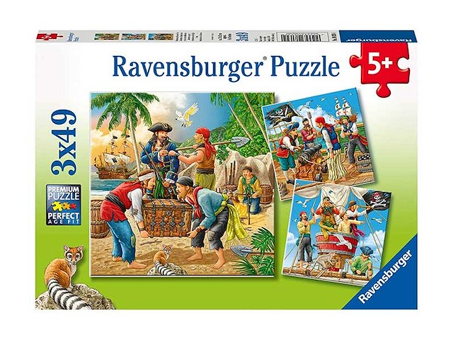 Ravensburger Puzle 3x49 Gusarske avanture 08030