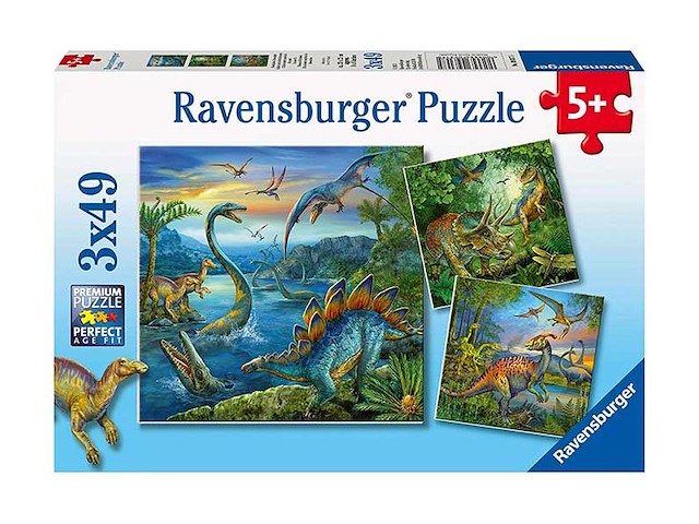 Puzzle 3x49 delova Dinosaurusi Ravensburger 09317