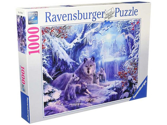 Puzzle 1000 delova - Vukovi u zimu - Ravensburger 19704