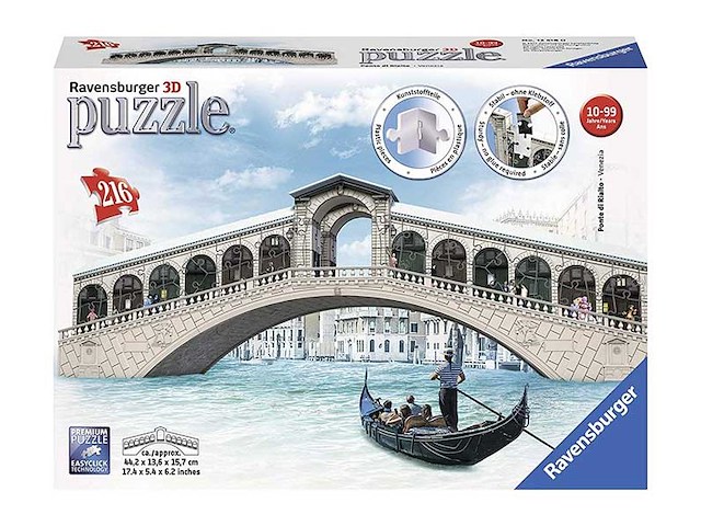 Ravensburger 3D Puzle Most Rialto u Veneciji 12518