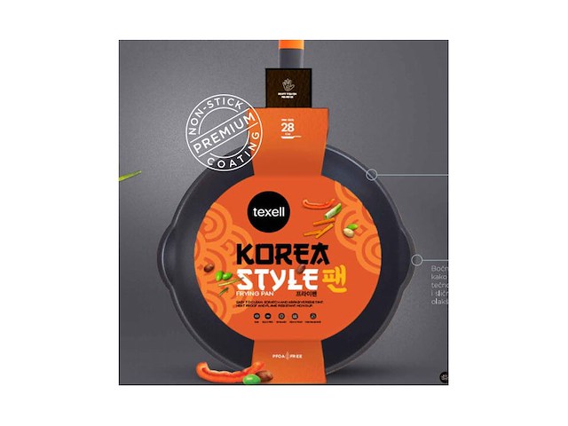 Tiganj wok Texell Korea Style 24cm TPKS-W24