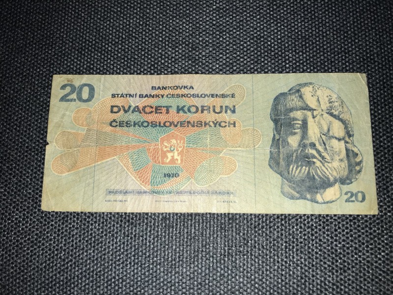 ČEHOSLOVAČKA 20 KRUNA.1970.