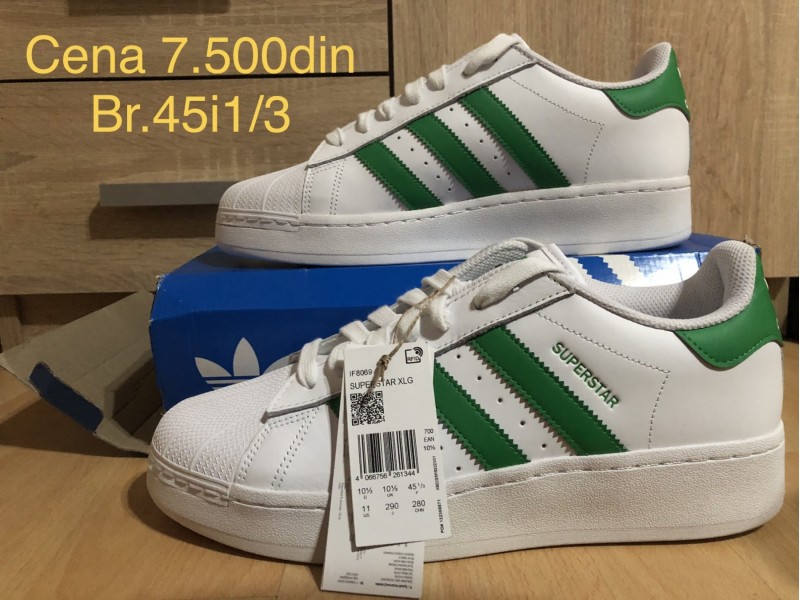 Adidas Superstar br.45i1/3 novo,Original Odlične