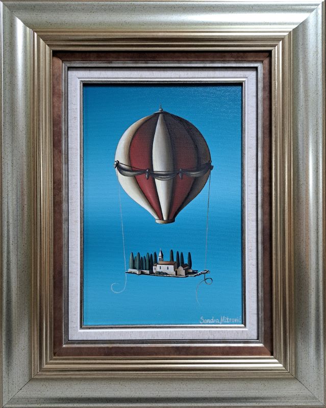 Balon, Sandra Mitrović, ulje na platnu, sa 50×40 cm, bez 30×20 cm, sertifikat, 340 eura