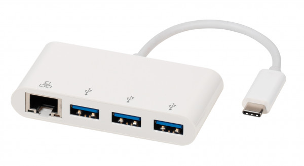 Vivanco Adapter USB tipC/LAN+HUB