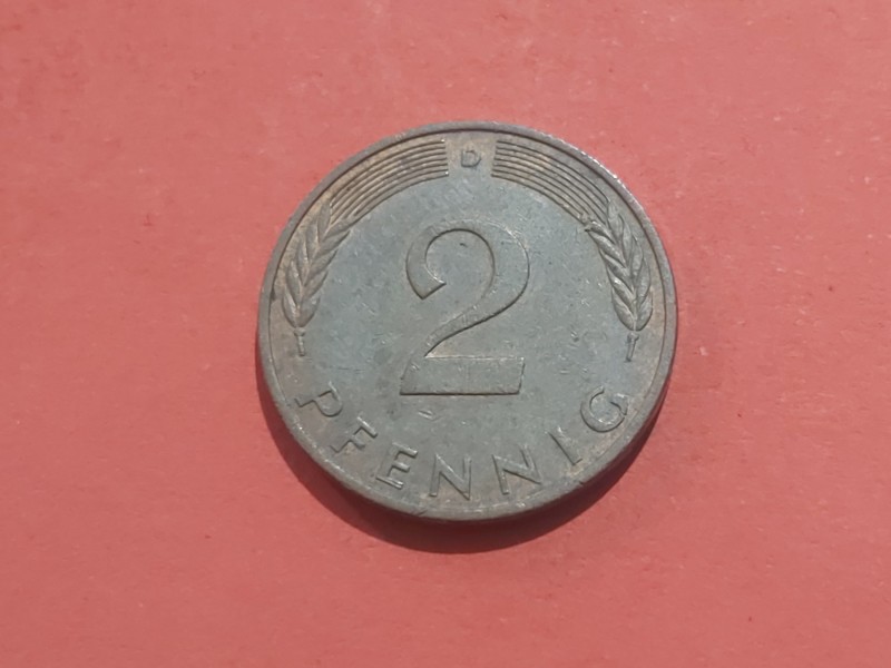 Nemačka - 2 pfennig 1982 god D