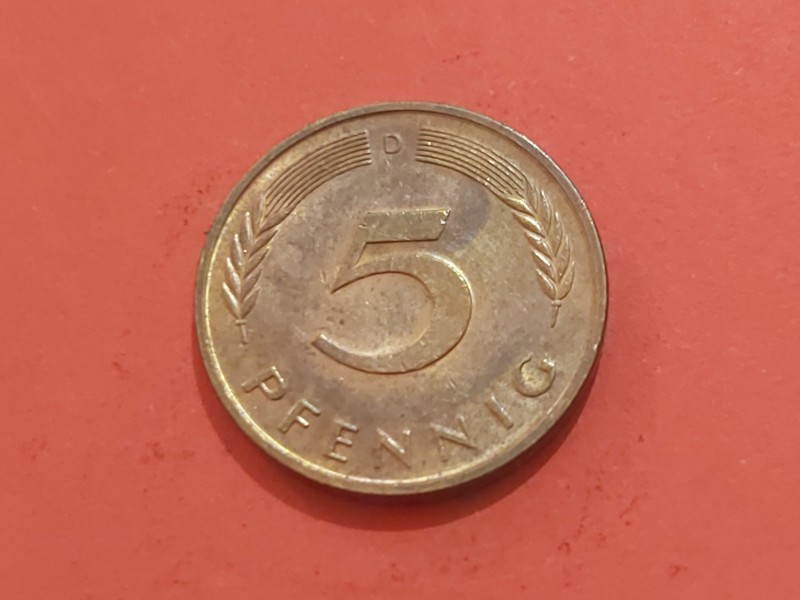 Nemačka - 5 pfennig 1987 god D