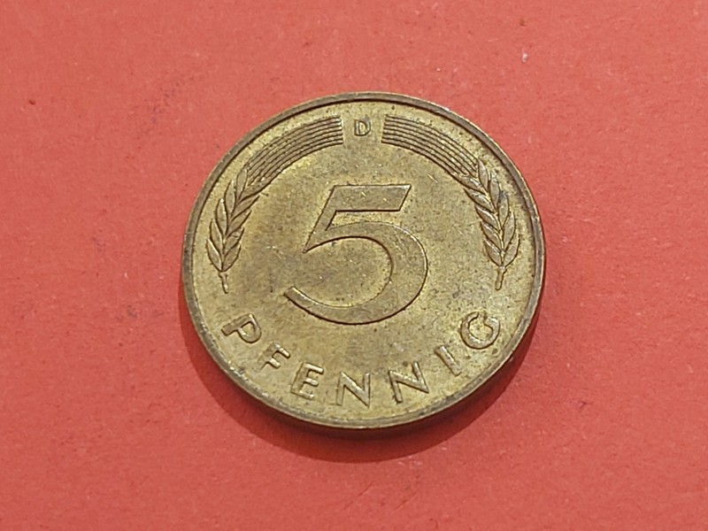 Nemačka - 5 pfennig 1991 god D