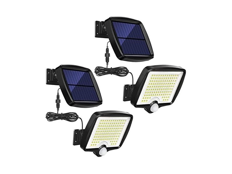 Solarni LED reflektor sa senzorom pokreta 118 LED 2 kom