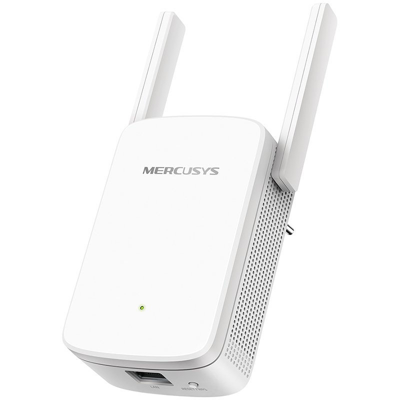 Mercusys ME30 AC1200 Wi-Fi Range Extender, 300 Mbps at 2.4 GHz + 867 Mbps at 5 GHz, 1 x 10/100 LAN, 2× Fixed External Antennas, Wall Plugged, WPS/Reset Button, Signal Indicator, Range Extender/Acc...