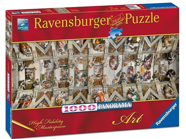 Ravensburger puzzle Art - Sistin Chapel 1000 delova PANORAMA prikaz RA15062