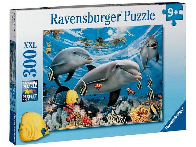 Ravensburger puzzle XXL - Životinje - Delfini - Caribbean Smile 300 delova RA13052