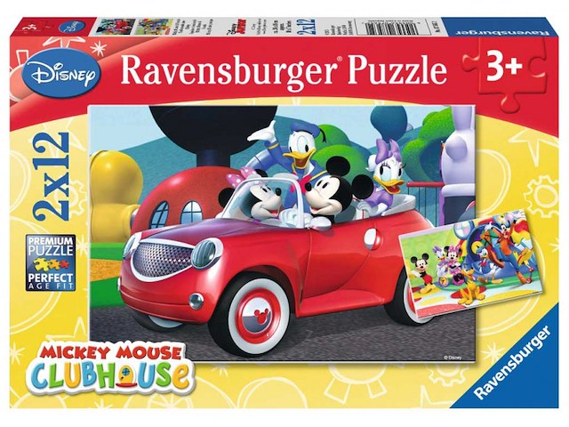 Ravensburger puzzle  Dečije puzle - 2x12 - Disney - Mickey Mouse Club House  2x12 delova  RA07565