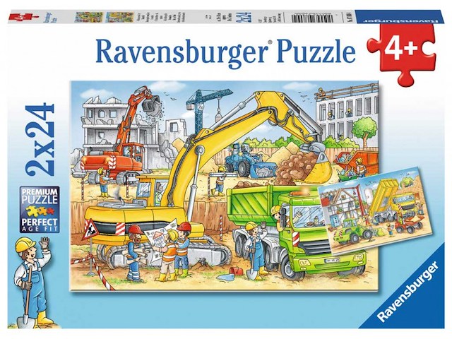 Ravensburger puzzle Dečije puzle - 2x24 - Gradilište  2x24 dela RA07800